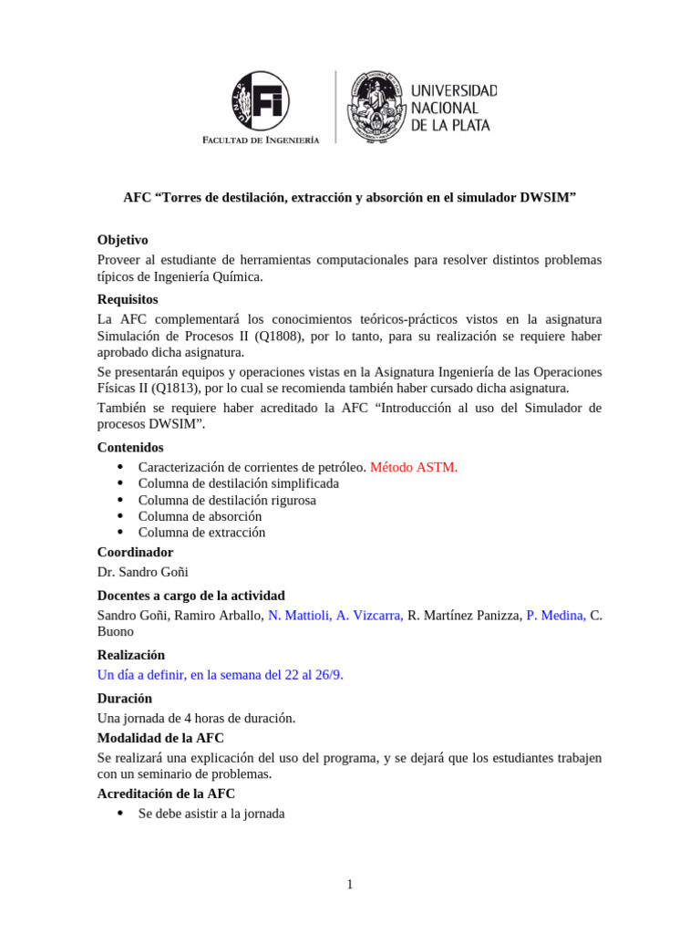 AFC Simulador de Procesos DWSIM - 3 | PDF