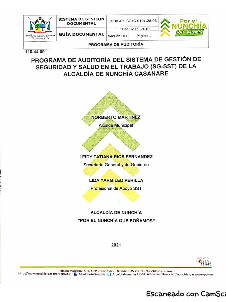 PROGRAMA DE AUDITORIA | PDF