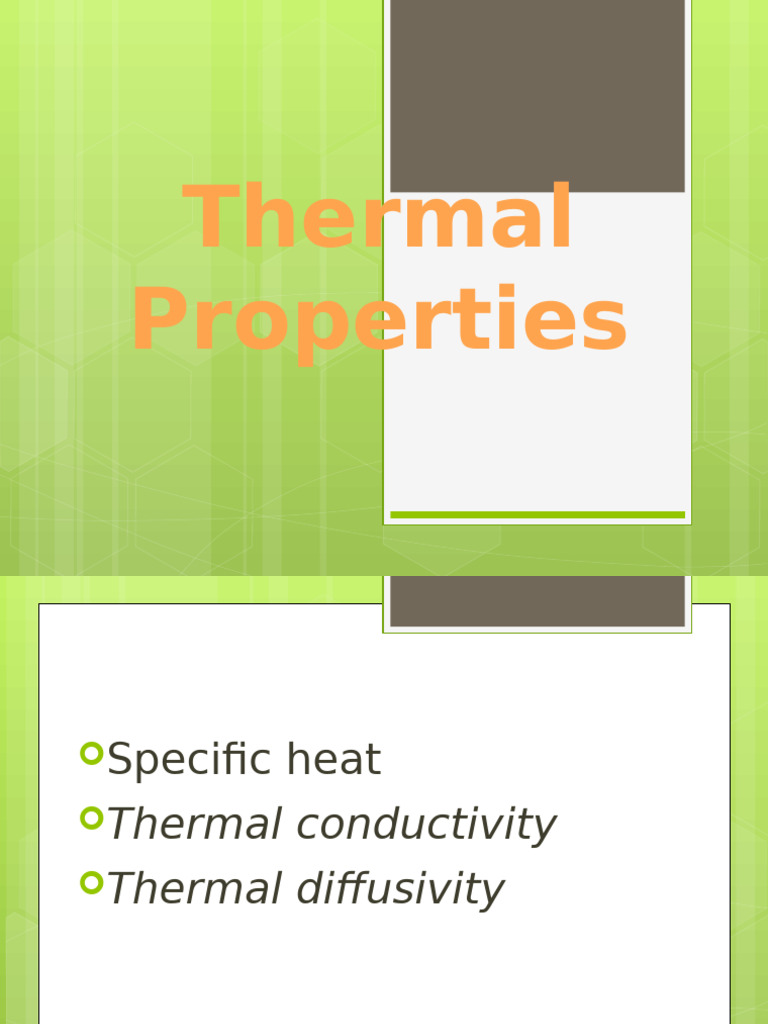 Lecture 5 Thermal Properties | PDF | Thermocouple | Heat