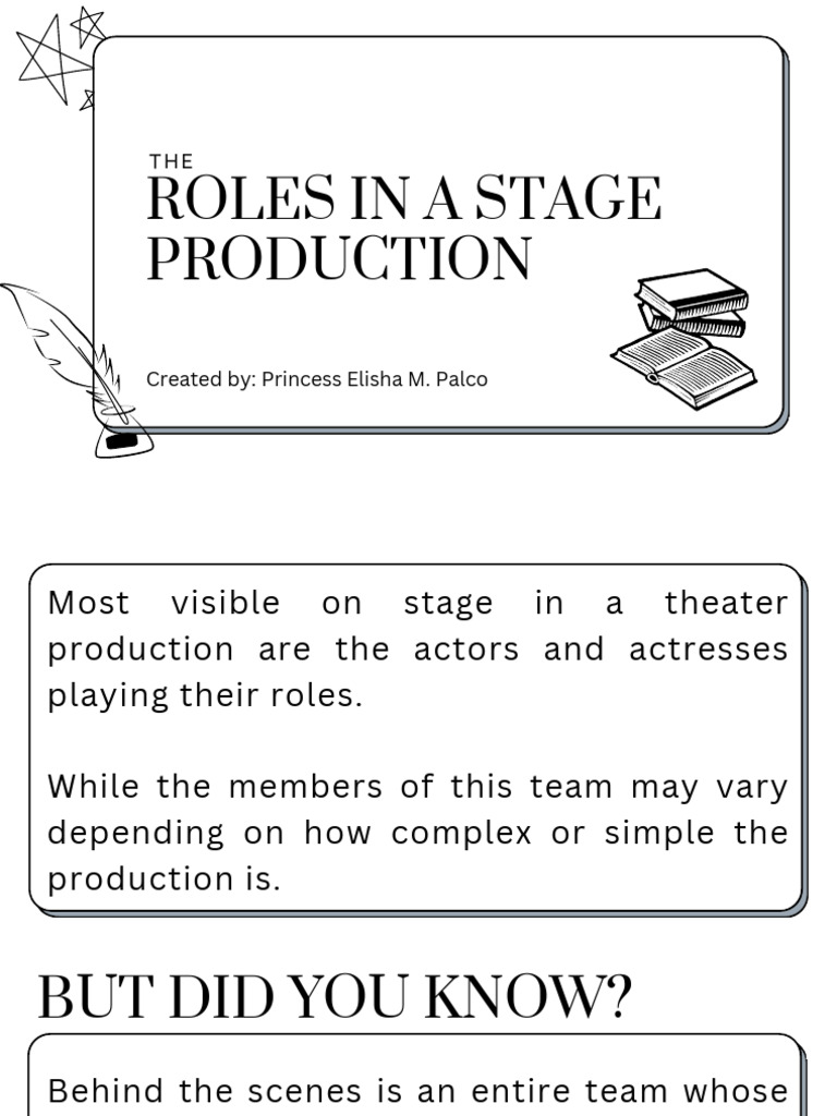 Roles in a Stage Production | PDF | Actor