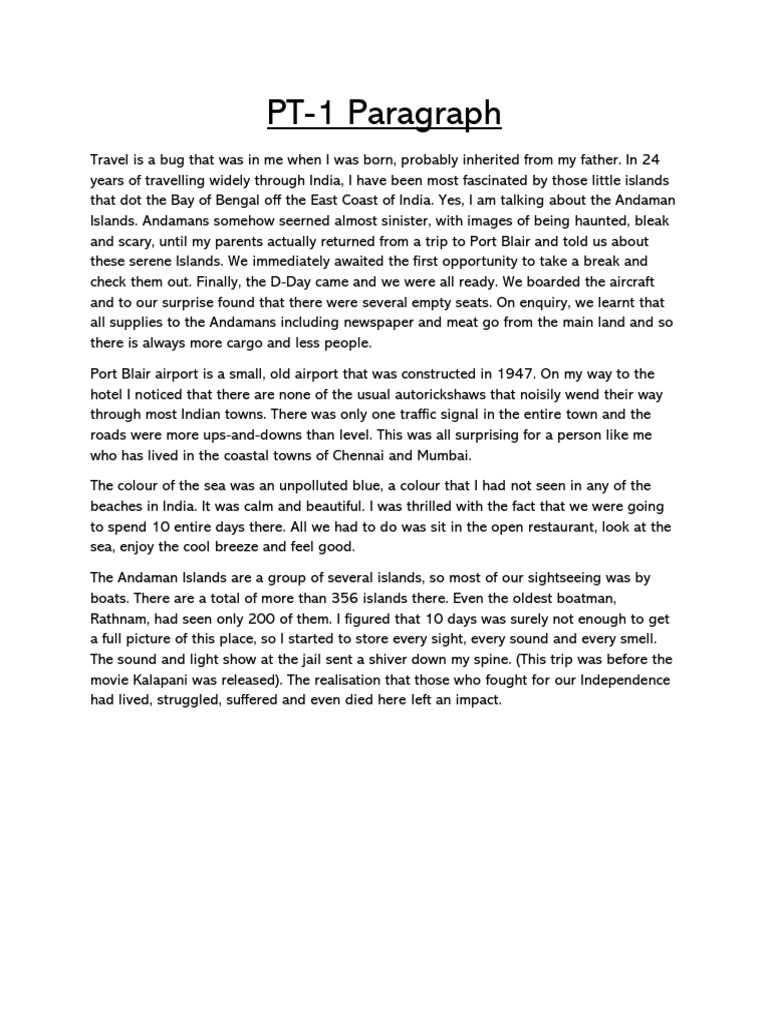 PT-1 Paragraph | PDF