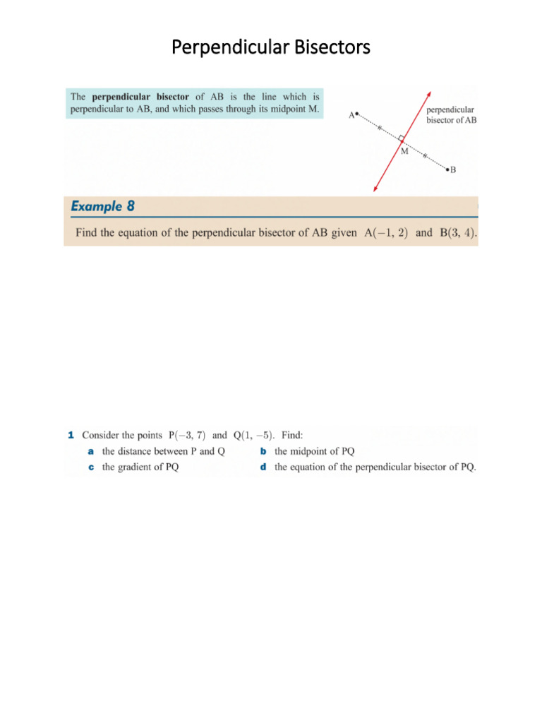 2.4 Perpendicular Bisectors | PDF