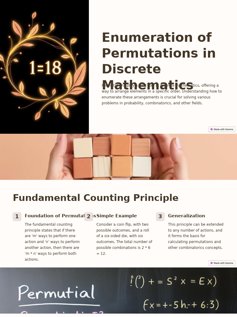 Enumeration of Permutations in Discrete Mathematics | PDF | Permutation ...