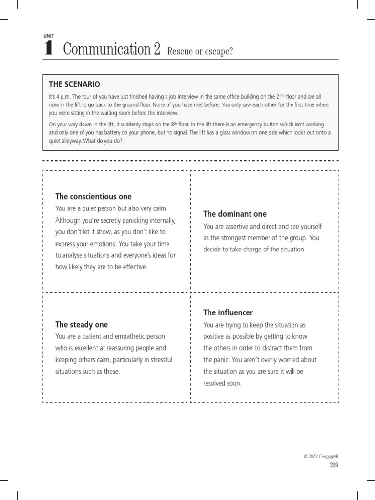 Voices Advanced Unit 1 Communication 2 | PDF