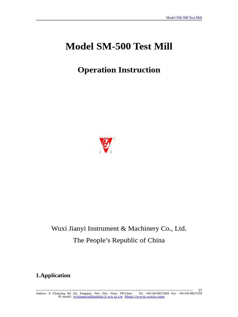 6 Model SM500 Test Mill | PDF | Secondary Sector Of The Economy ...