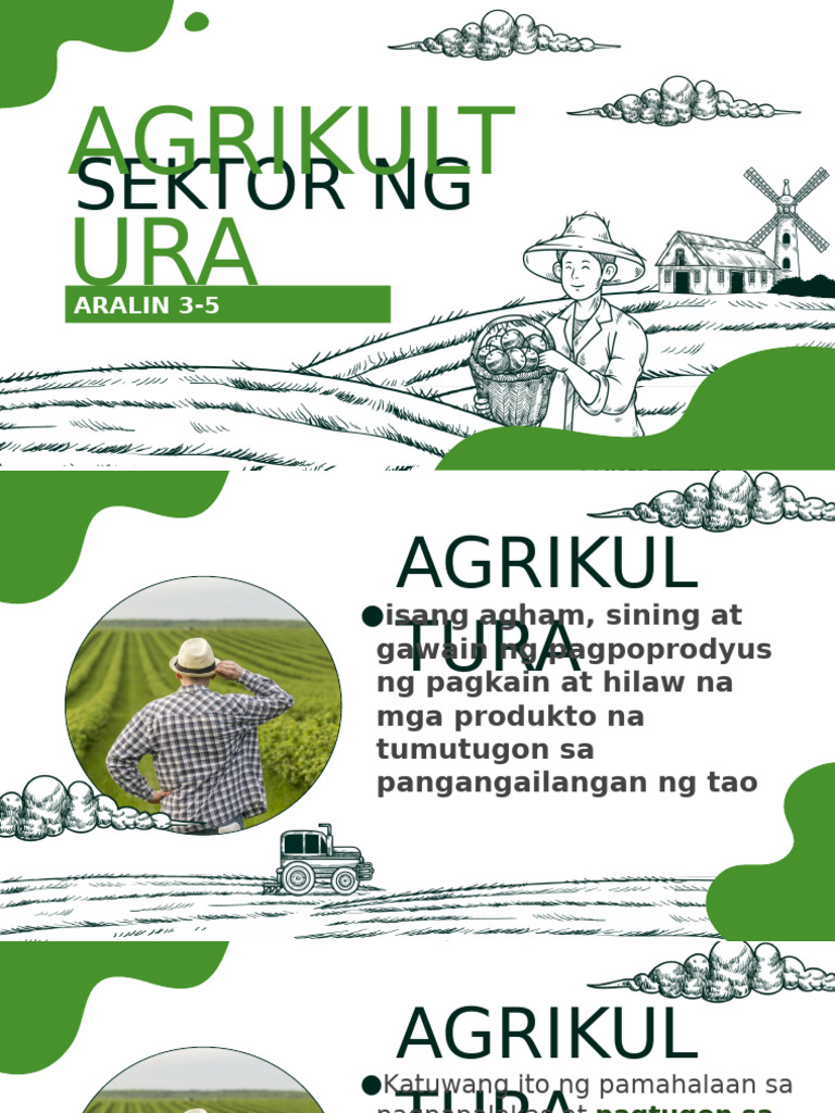 Aralin 3-5 - Sektor NG Agrikultura | PDF