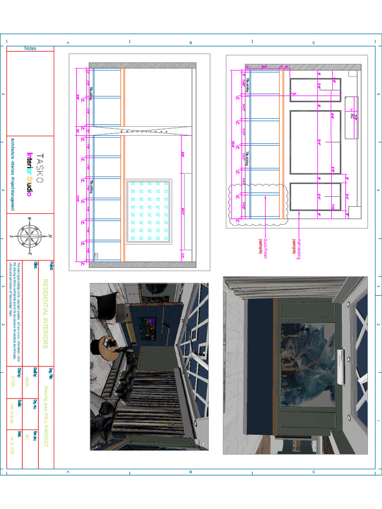 22.drawing Area WALL WAINSCOT | PDF