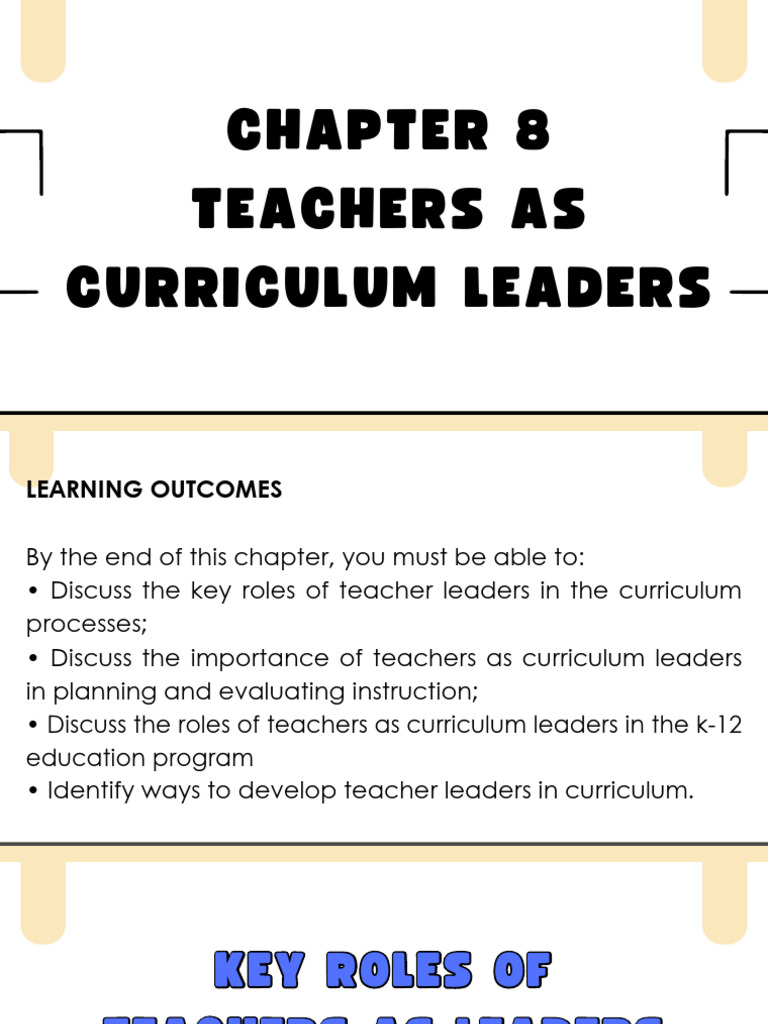 CHAPTER 8 (2) | PDF | Curriculum | Teachers