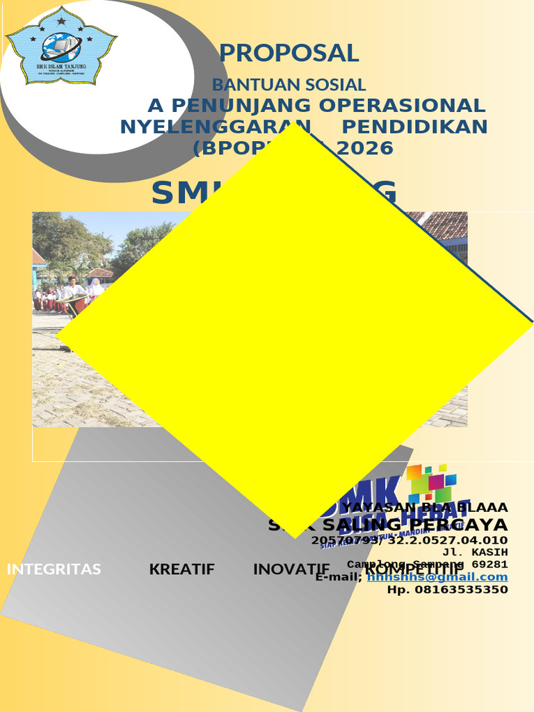 CONTOH Proposal Dana Hibah PROGRAM BPOPP SMK Saling Percaya 2026 | PDF