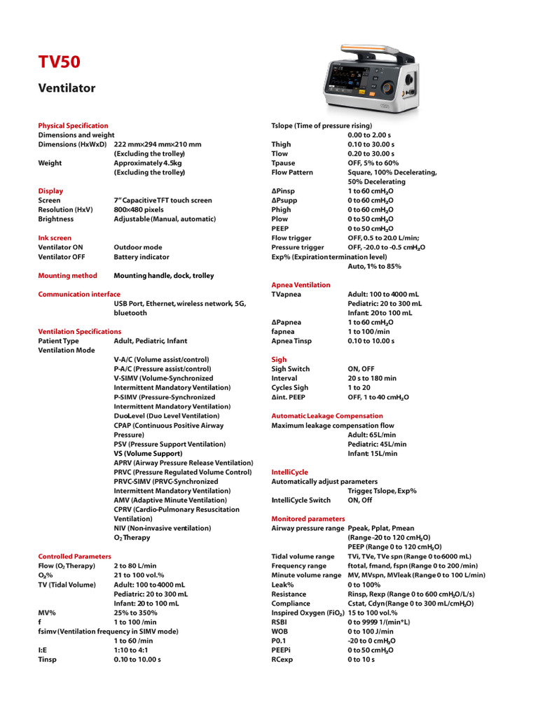 TV50 Datasheet ENG V1.2 20231114 | PDF