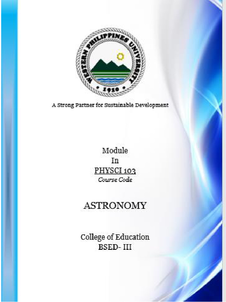 MODULE-1-ASTRONOMY | PDF | Stars | Telescope