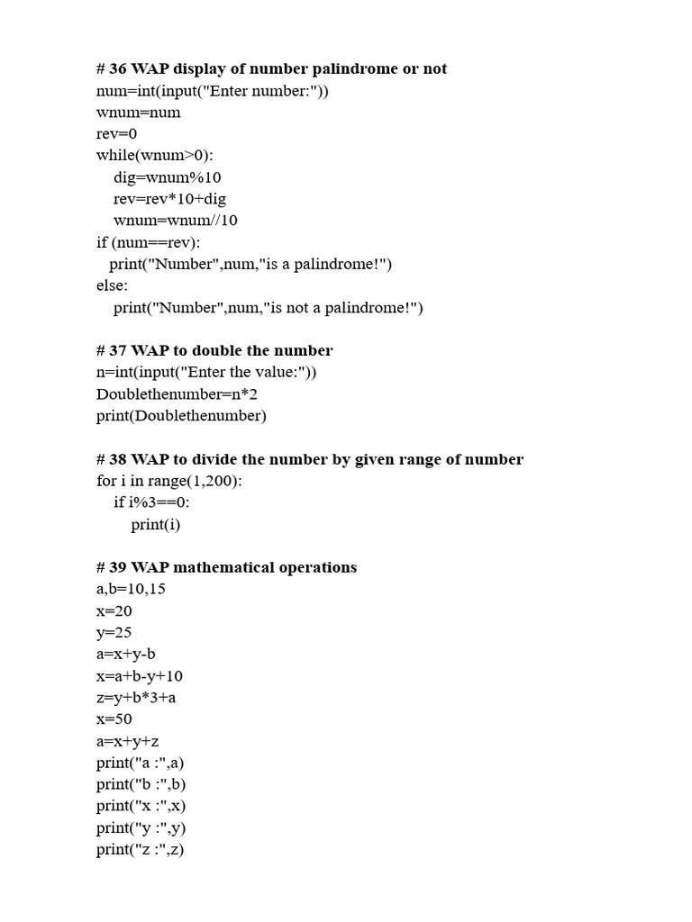 Python Programs For Class 8 SET 3 | PDF