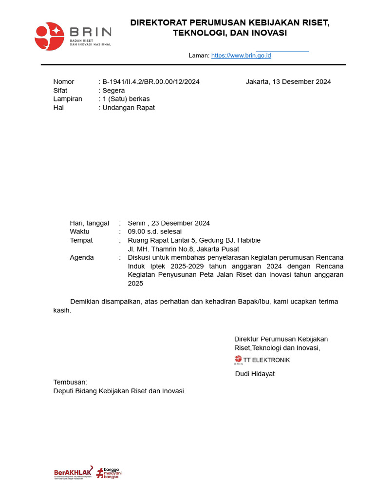 99253_1b752_B1941SUUndanganRapatRencanaIndukdanPetaJalan23Des | PDF