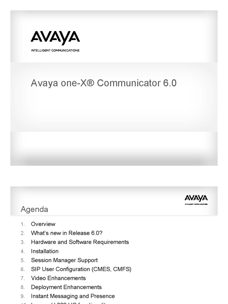 Avaya One X Communicator 6 | PDF | Instant Messaging | Session ...