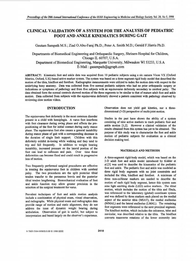 1996 Milwaukee | PDF | Foot | Ankle