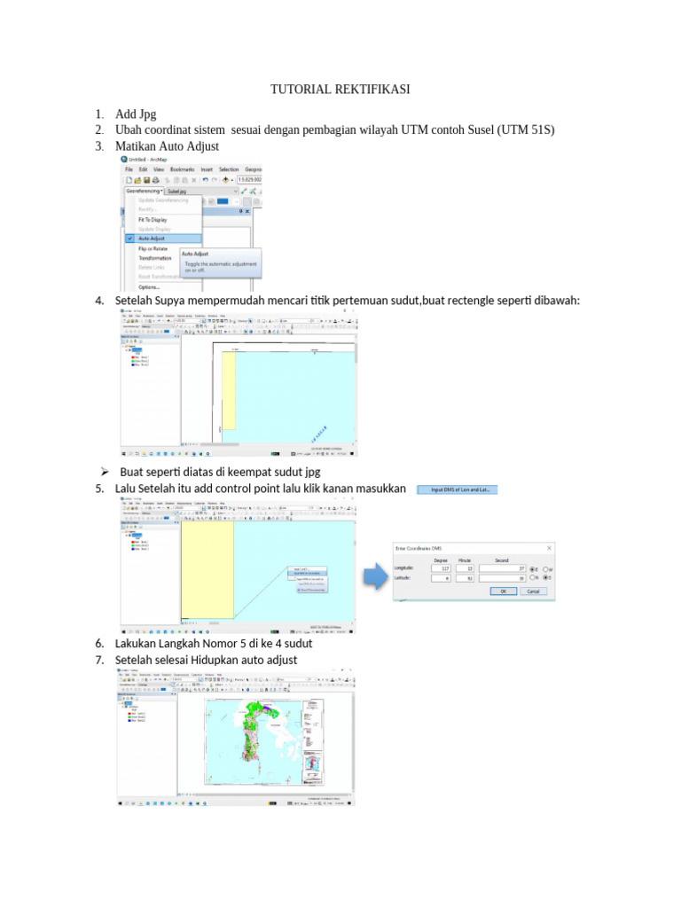 Tutorial Rektifikasi Gambar JPG ke TIF | PDF