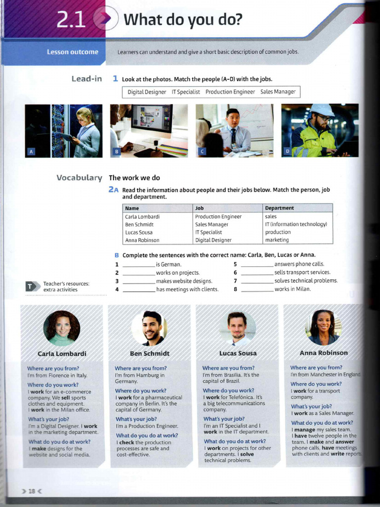 Business Partner A1 Unit 2 | PDF