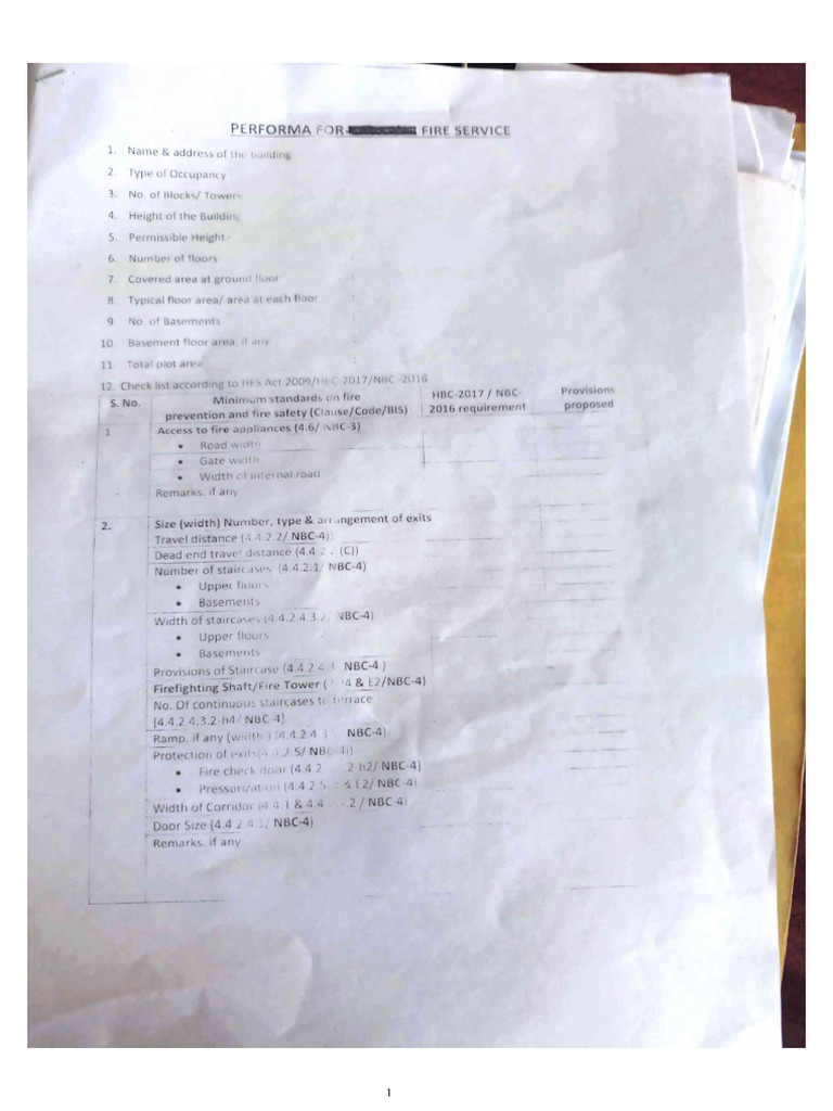 Fire Fighting CHK List | PDF