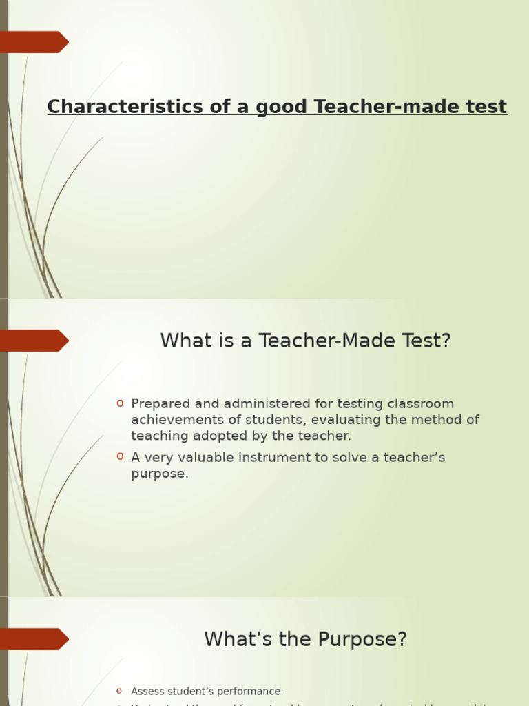 Key Traits of Effective Teacher-Made Tests | PDF
