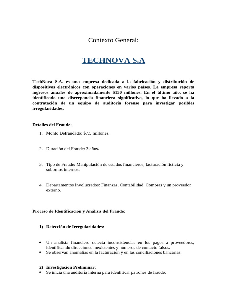 TechNova S.A | PDF | Auditoría | Contabilidad