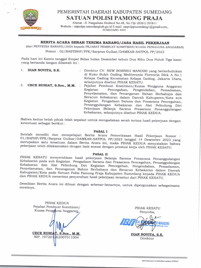 Ba Penyedia Ke PPK | PDF