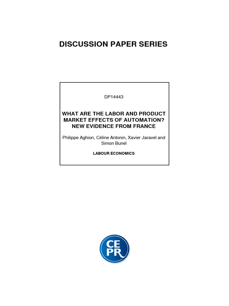 What Are The Labor and Product Market Effects of Automation | PDF ...