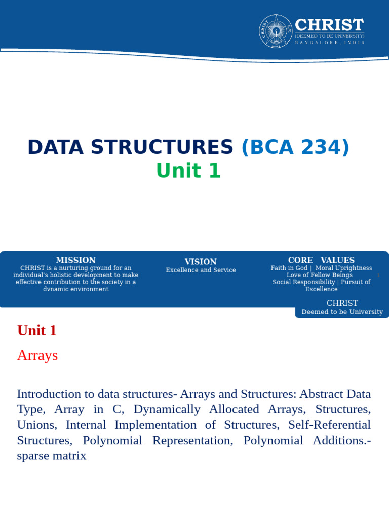 BCAunit 1 | PDF | Time Complexity | Pointer (Computer Programming)