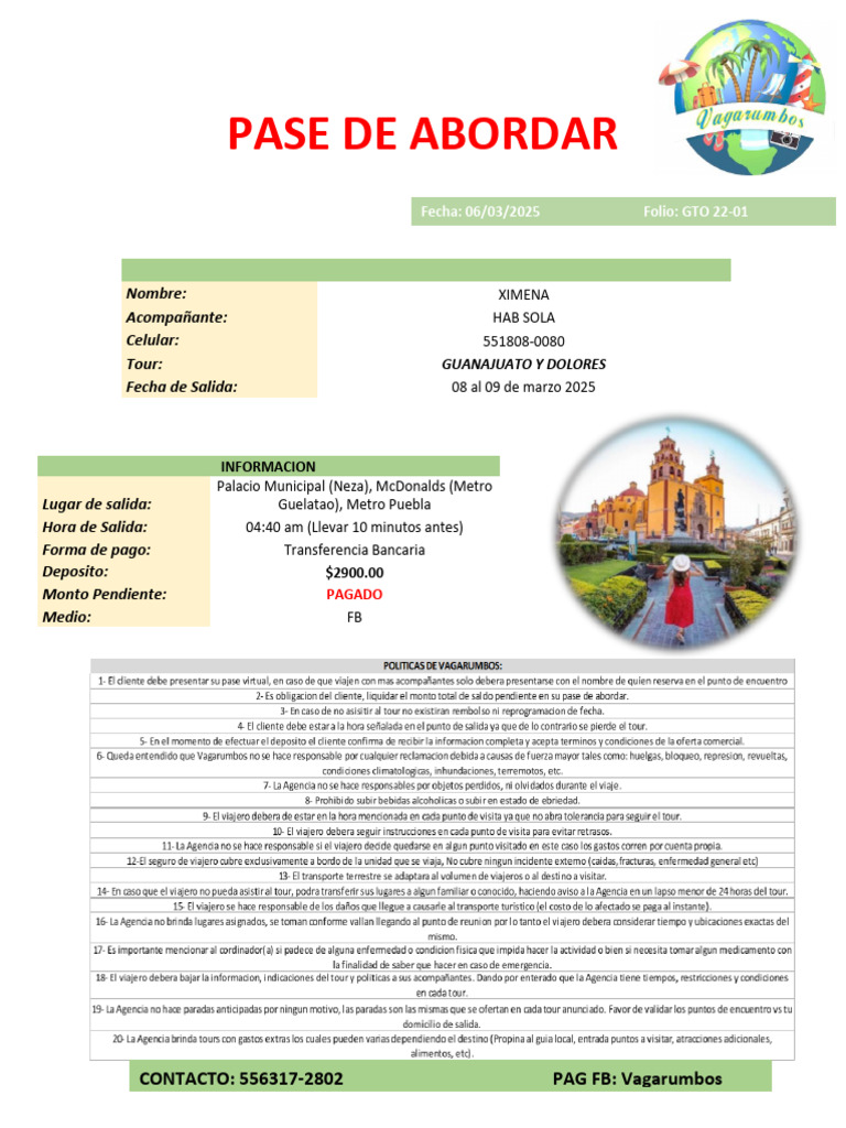 Boleto de Vagarumbos Gto-26 | PDF