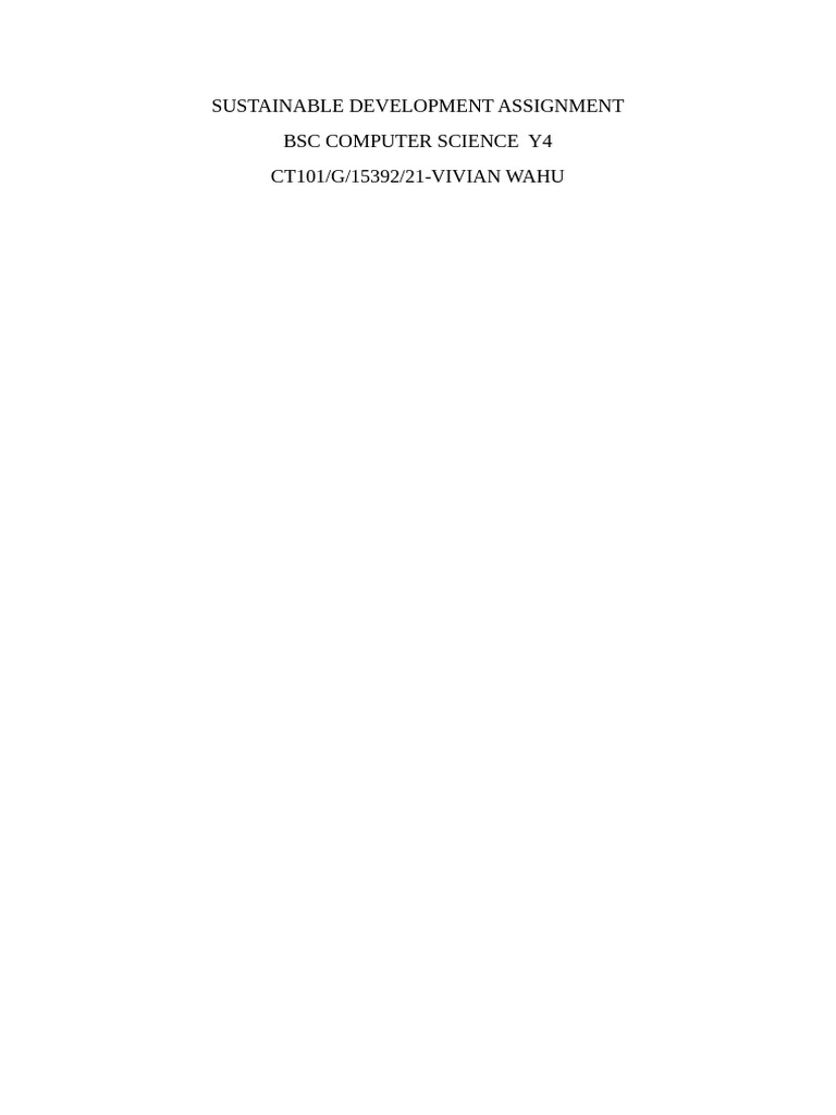 Sustainable Development Assignment | PDF | Habitat Destruction ...