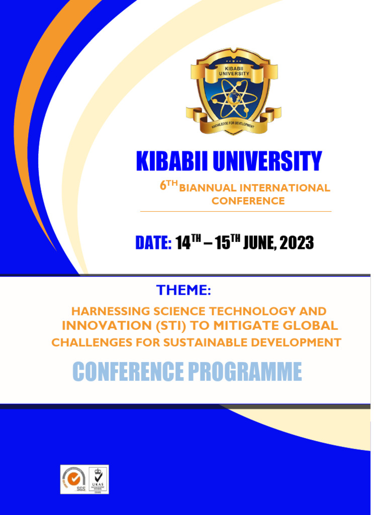 Kibabii University: Conference Programme | PDF | Kenya | Nairobi