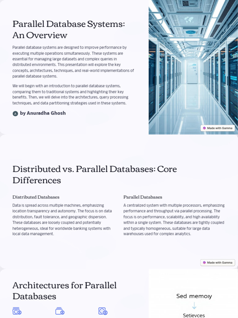Parallel Database Systems An Overview | PDF | Databases | Parallel Computing