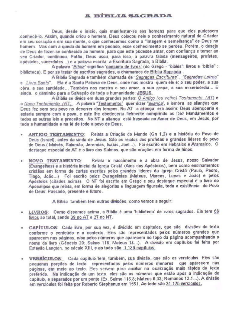 A Bíblia Sagrada | PDF
