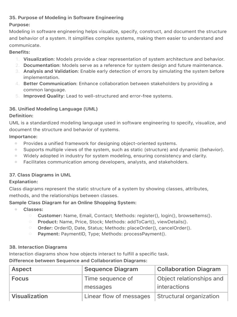 Purpose of Modeling in Software Engineering | PDF | Unified Modeling Language | Class (Computer ...