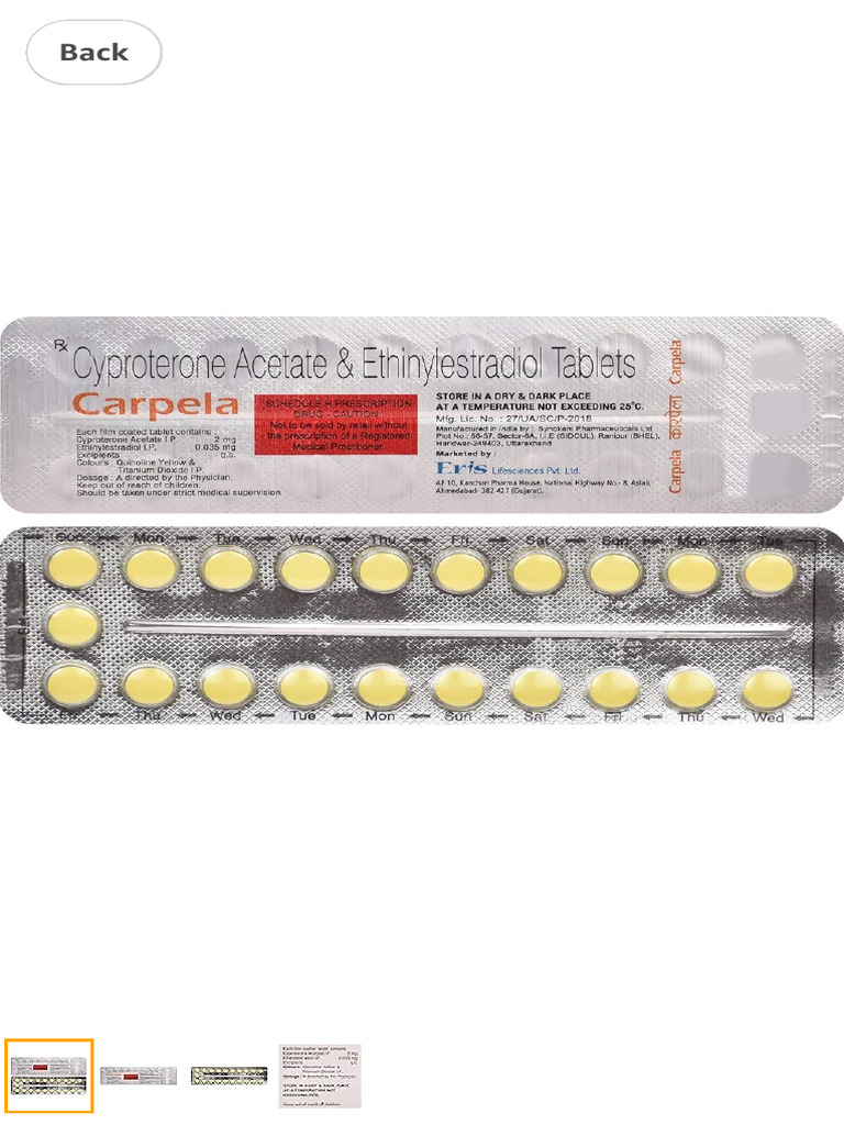 Carpela - Strip of 21 Tablets Amazon - in Health & Personal Care | PDF
