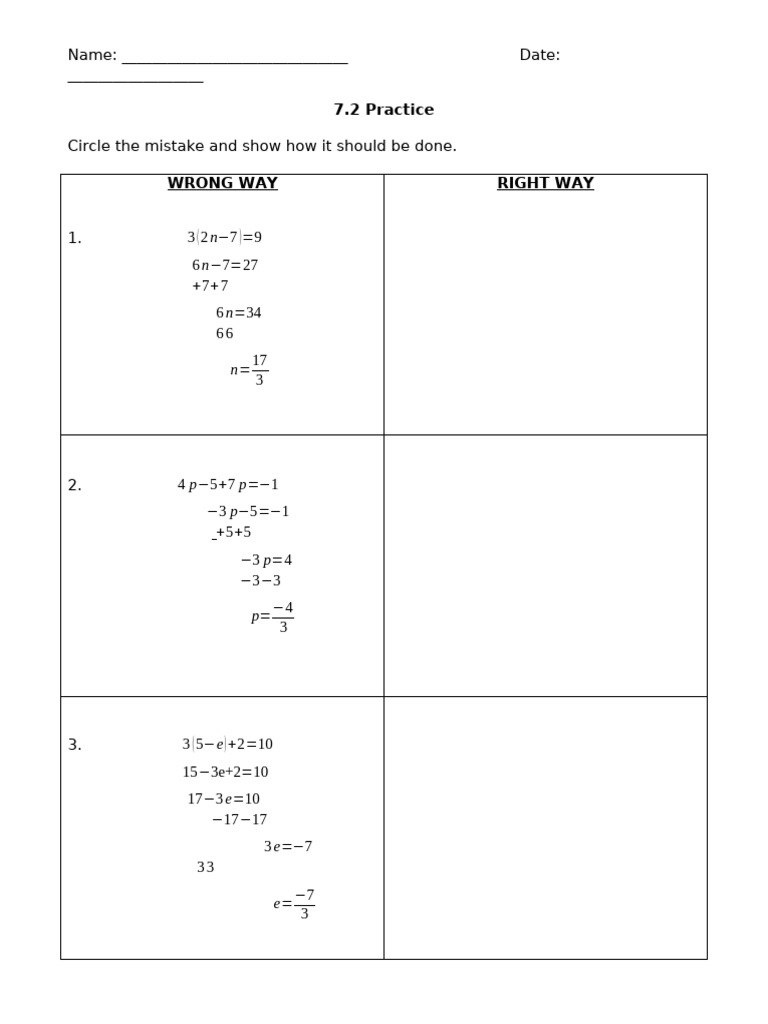 Solving Multistep Equations | PDF