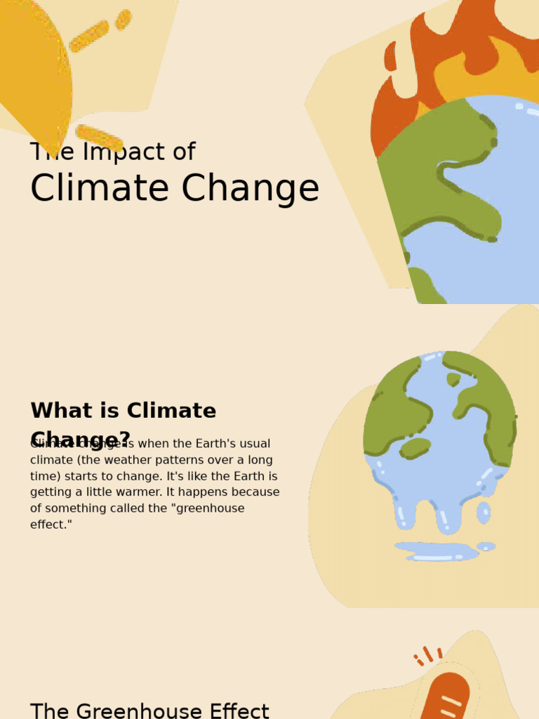 Climate Change Educational Presentation in Colorful Hand Drawn Style | PDF