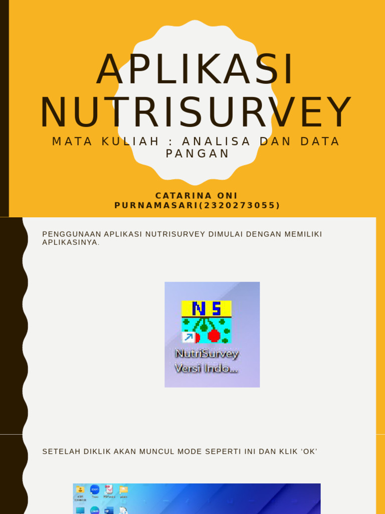 Aplikasi Nutrisurvey - PPT - Oni | PDF