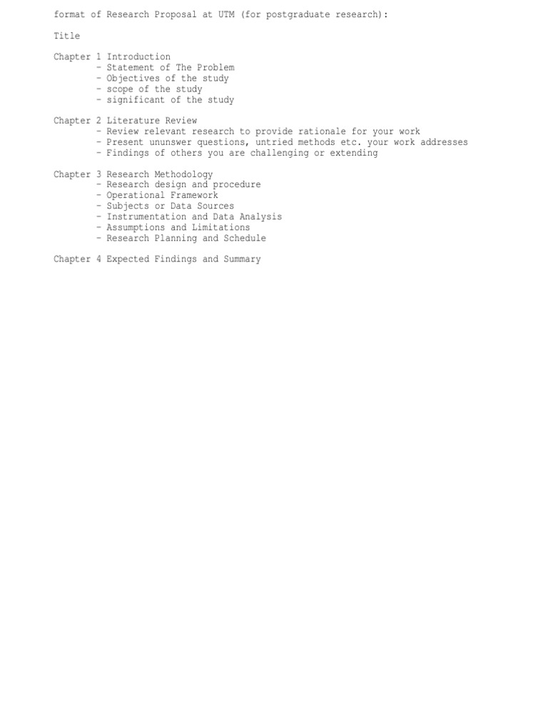 Format Proposal at Utm | PDF | Technology & Engineering