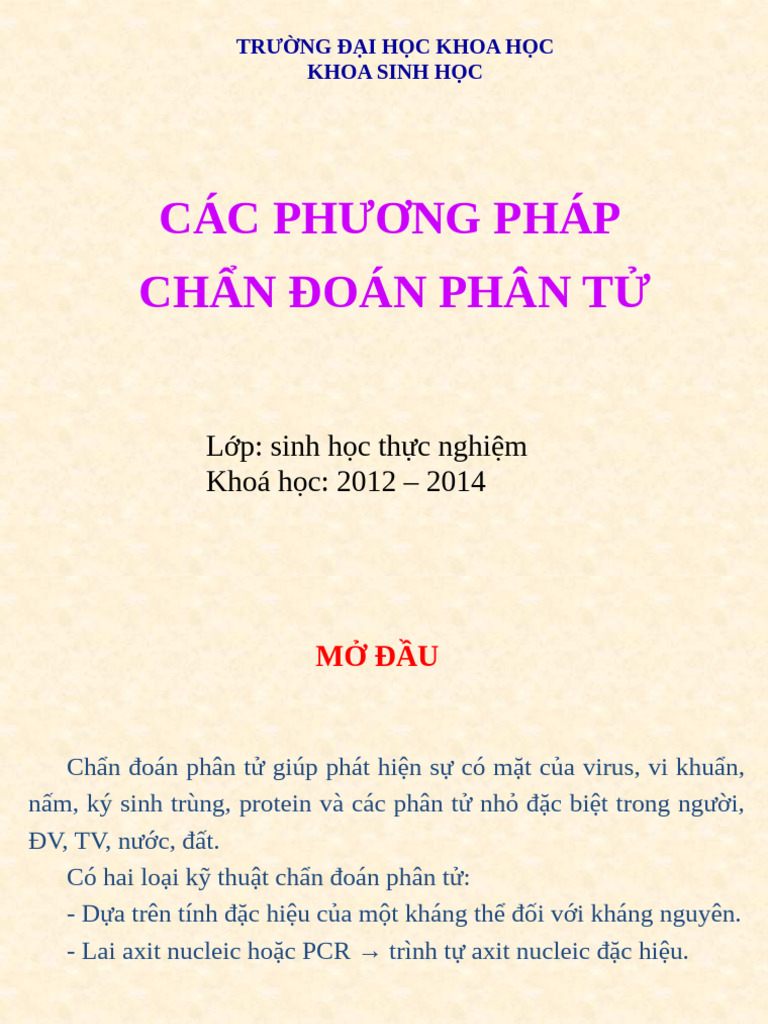 [123doc] Cac Phuong Phap Chan Doan Phan Tu | PDF