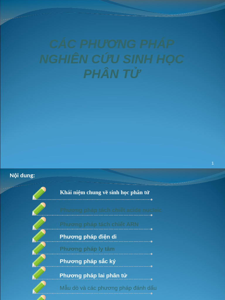[123doc] Cac Phuong Phap Nghien Cuu Sinh Hoc Phan Tu Ppt | PDF