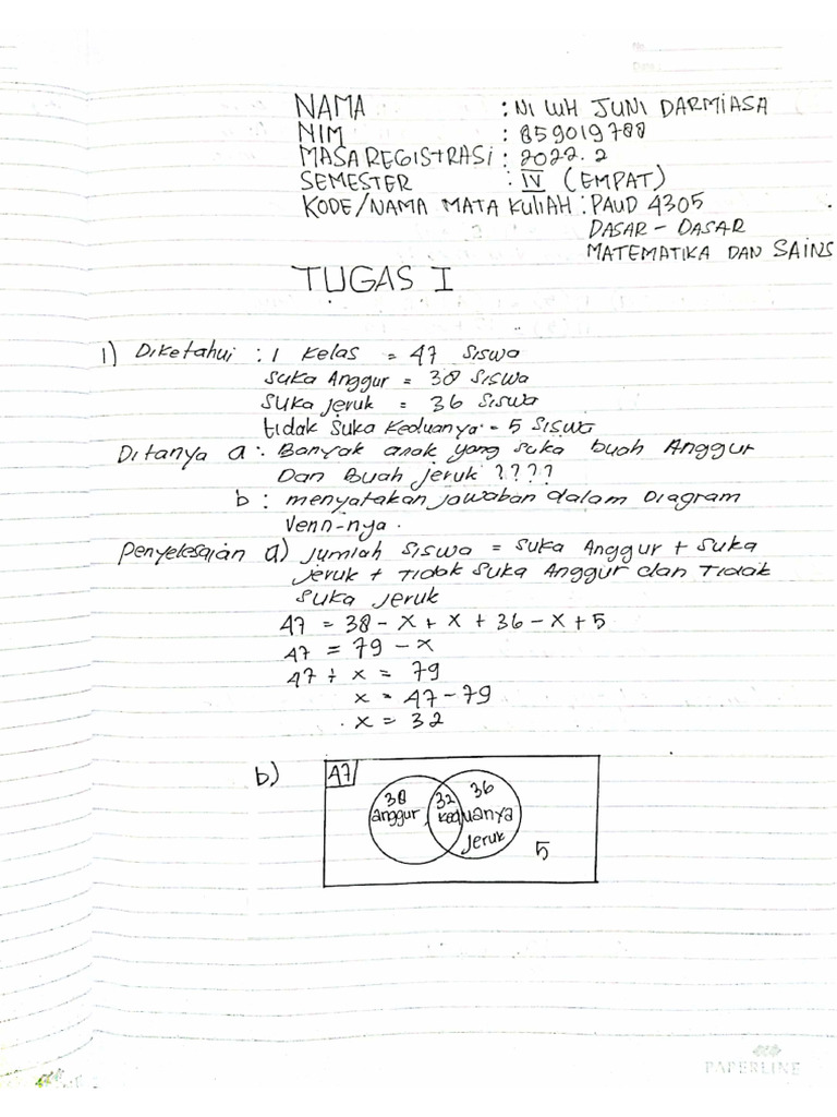 Tugas Dasar Dasar Matematika Dan Sains Pdf
