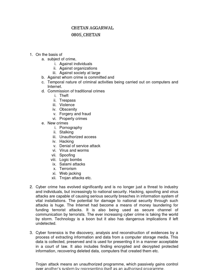 Cyber Crimes Assignment | PDF | Cybercrime | Computer Security
