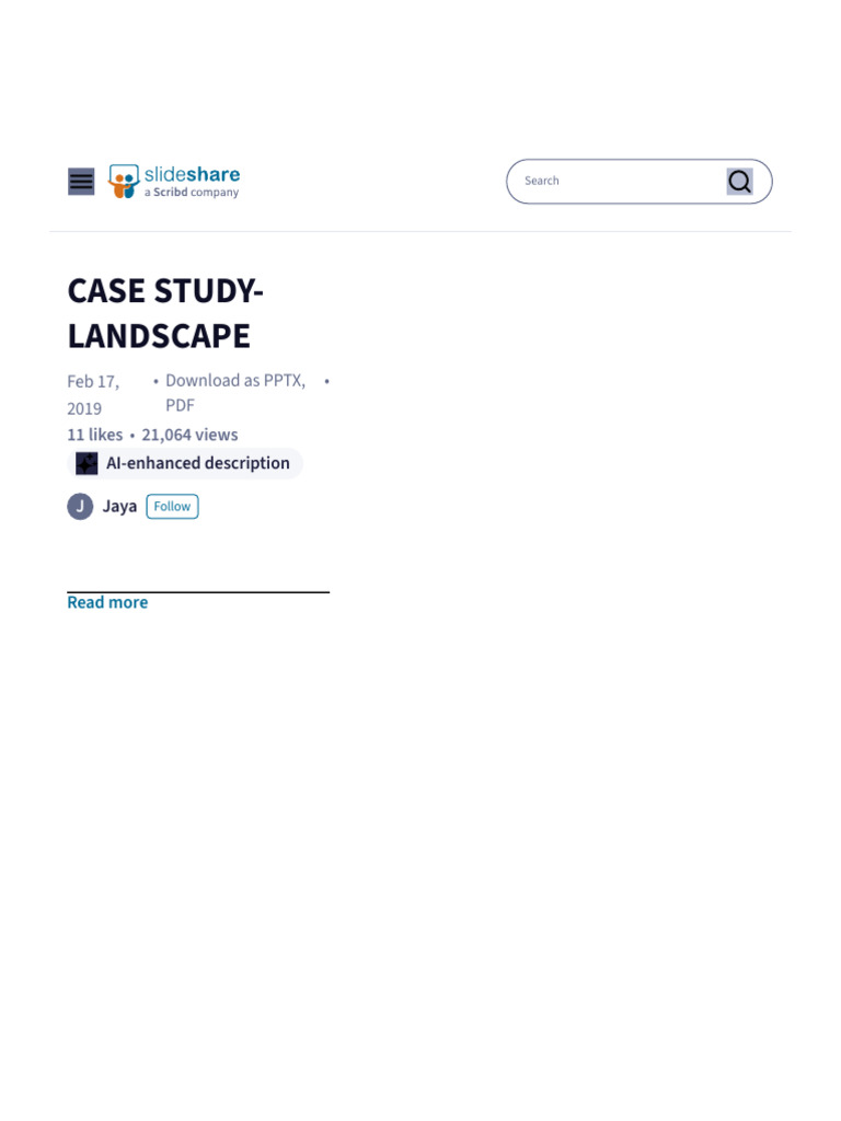 Case Study-Landscape | PDF | Landscape | Earth Sciences