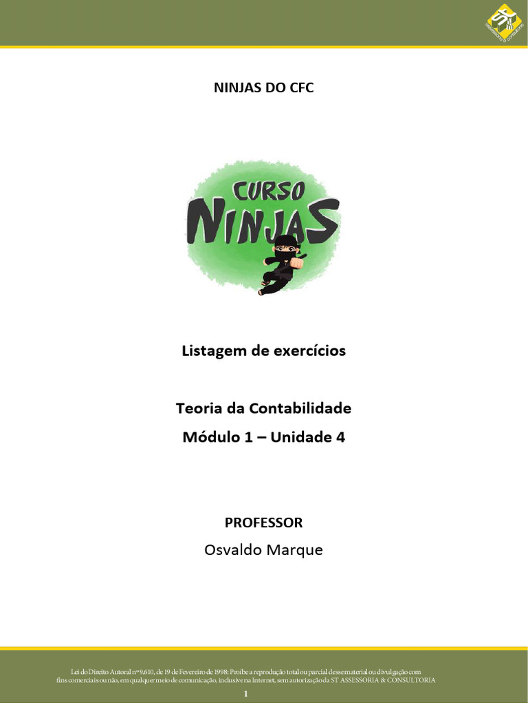 PDF 2 Exercicios Modulo 1 Unidade 4 | PDF