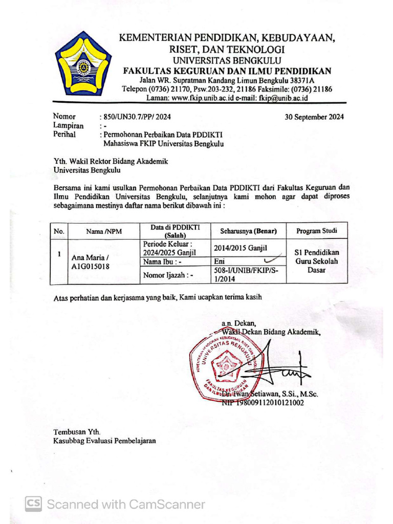 Surat Pengantar PDM | PDF