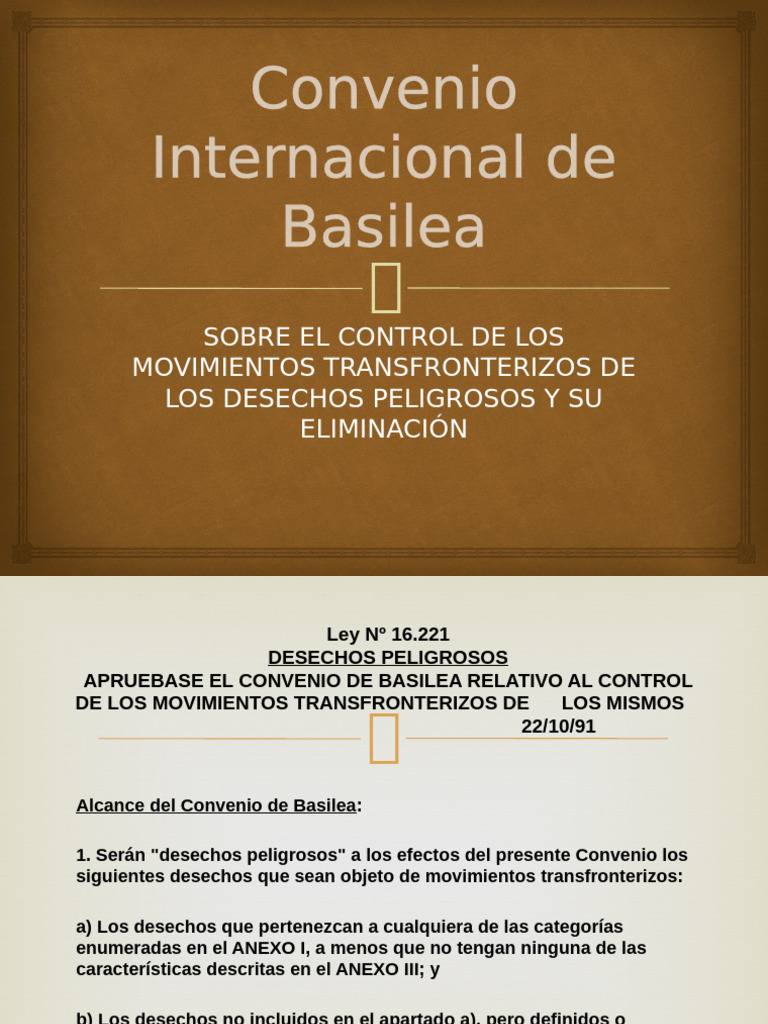 Convenio de Basilea | PDF