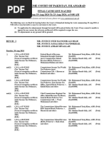 Regular Cause List - Lahore High Court | PDF | Taxes