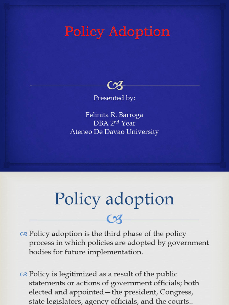 Understanding Policy Adoption Process | PDF | Policy | Decision Making