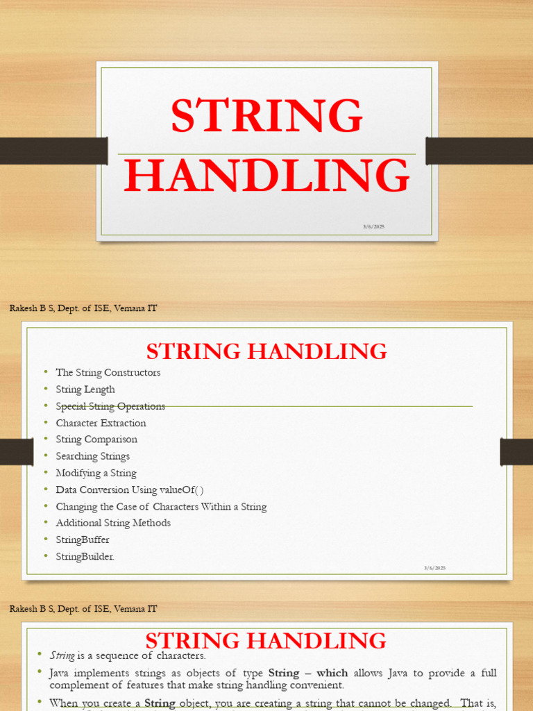 Module 2-String Handling (BIS402) | PDF | String (Computer Science) | Constructor (Object ...