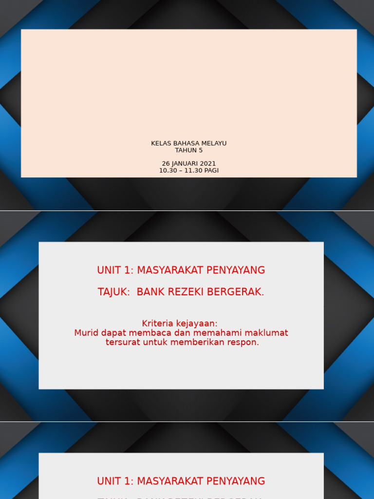 BM Tahun 5 - Bank Rezeki | PDF